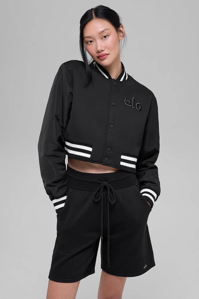 Alo Cropped G.O.A.T Jacket - Black - Jackets - Free Shipping - BeyondStyle