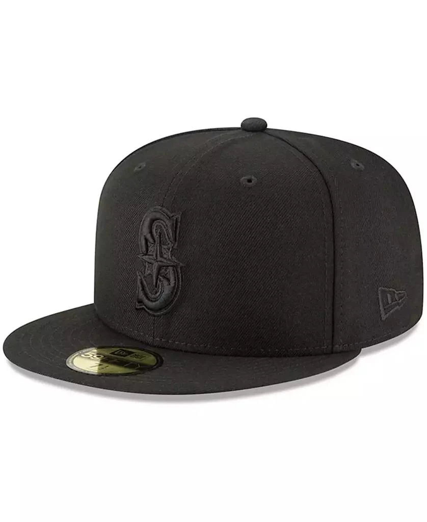 New Era Men's Black Seattle Mariners Primary Logo Basic 59FIFTY Fitted ...