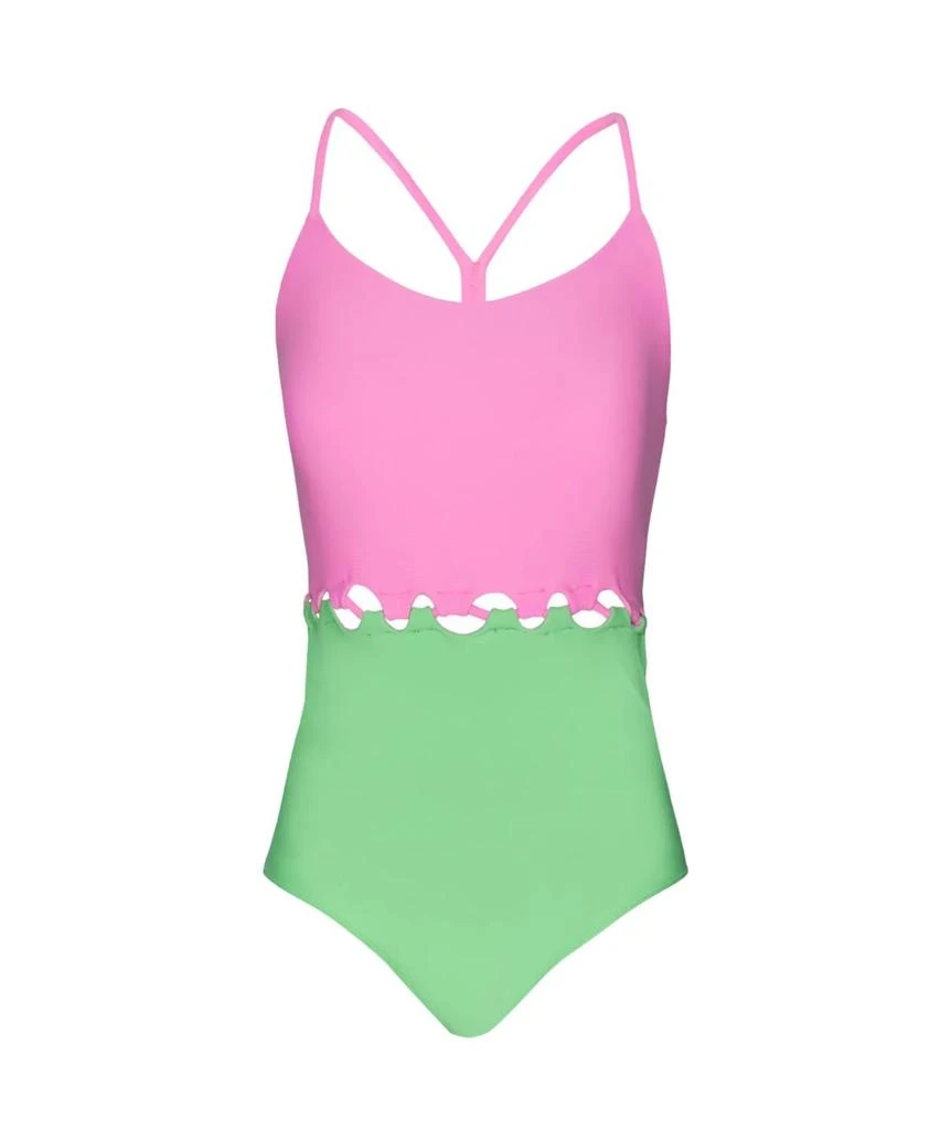 PQ Swim Junior Girl's Cammy Loop One-Piece Swimsuit In Neon Pink ...