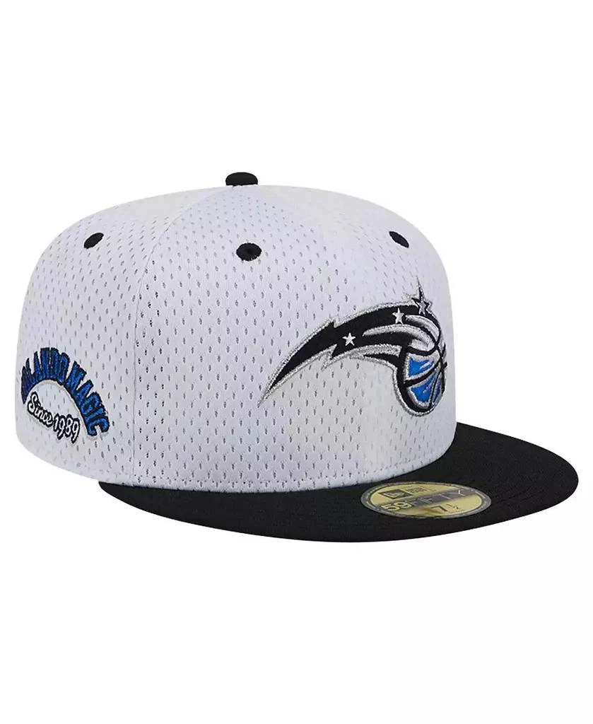 New Era Men's White, Black Orlando Magic Throwback 2Tone 59FIFTY Fitted ...