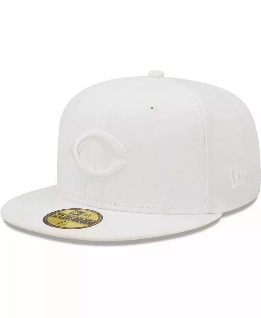 Men's Cincinnati Reds White on White 59FIFTY Fitted Hat – On Sale Now ...