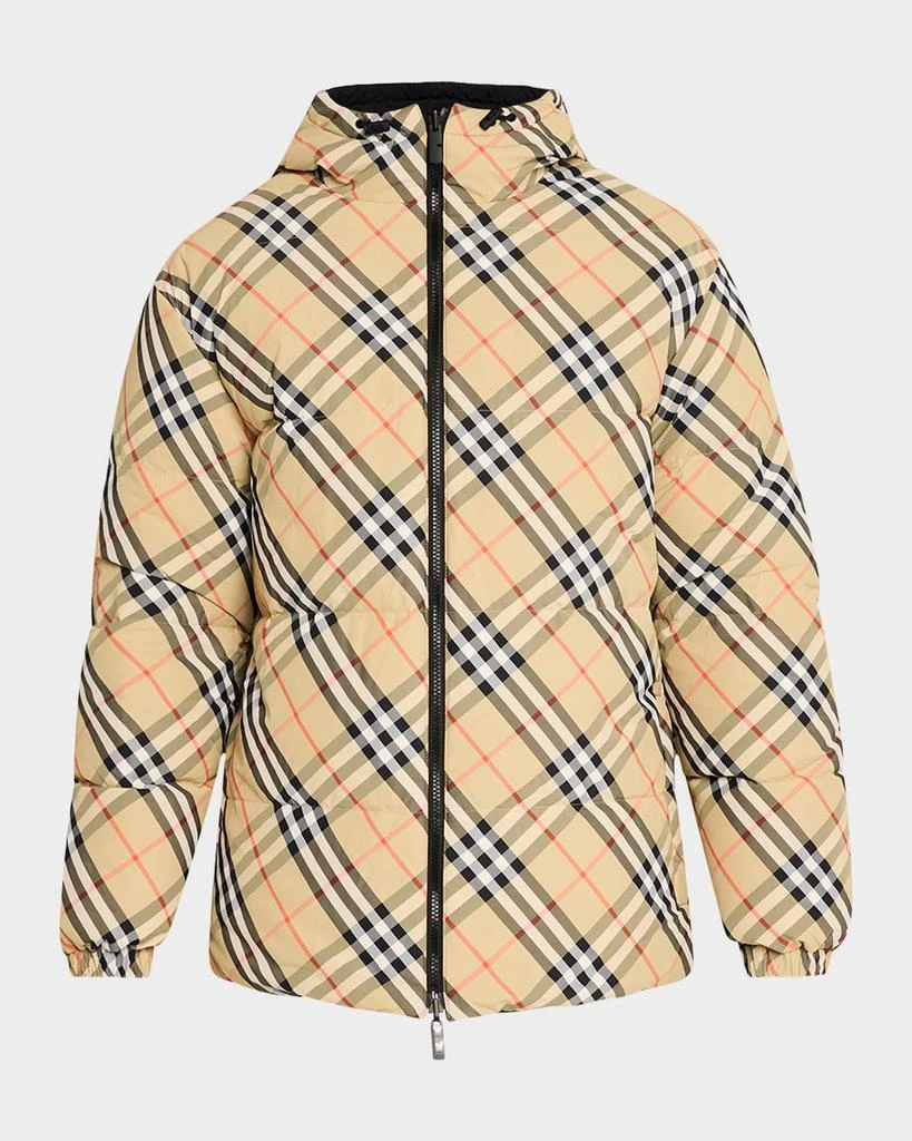 Burberry Men's Check Puffer Jacket - Coats - Free Shipping - BeyondStyle