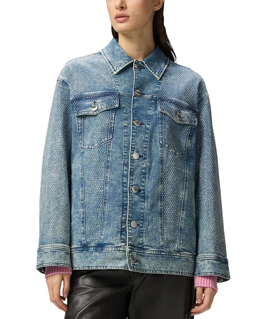 PINKO Dakar Giubbino Embellished Denim Jacket - Jackets - Free Shipping ...