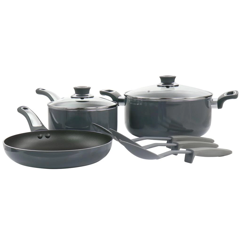 Shop Legacy 8 Piece Aluminum Nonstick Cookware Set in Gray on Sale at ...