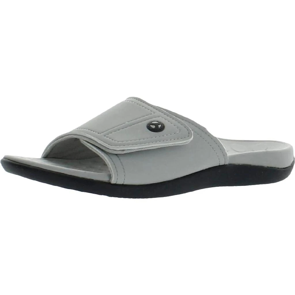 VIONIC 24 Kiwi Mens Faux Leather Slip On Slide Sandals - Shoes - Free ...