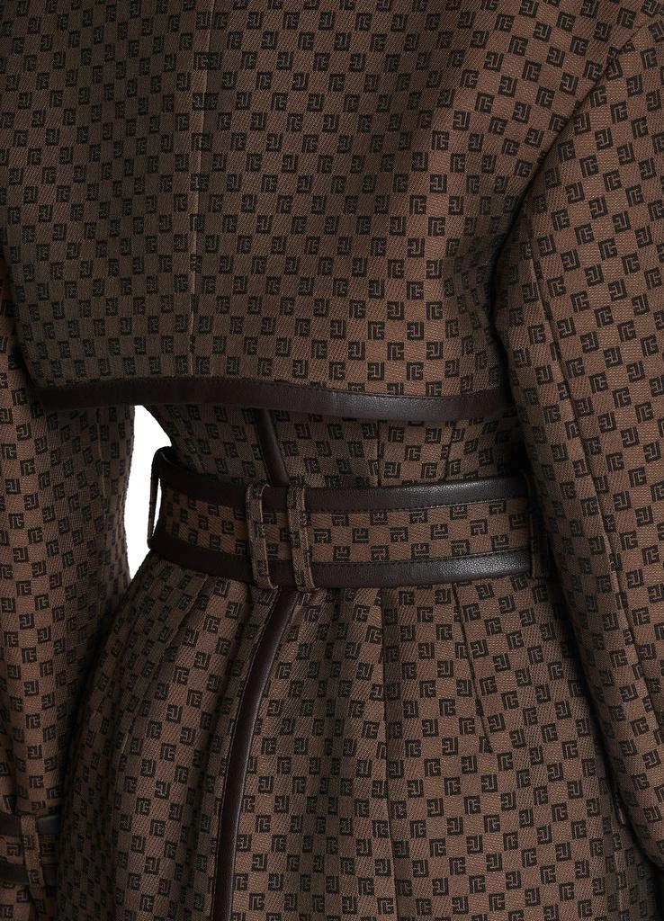 BALMAIN Mini monogram jacquard trench coat - Coats - Free Shipping ...