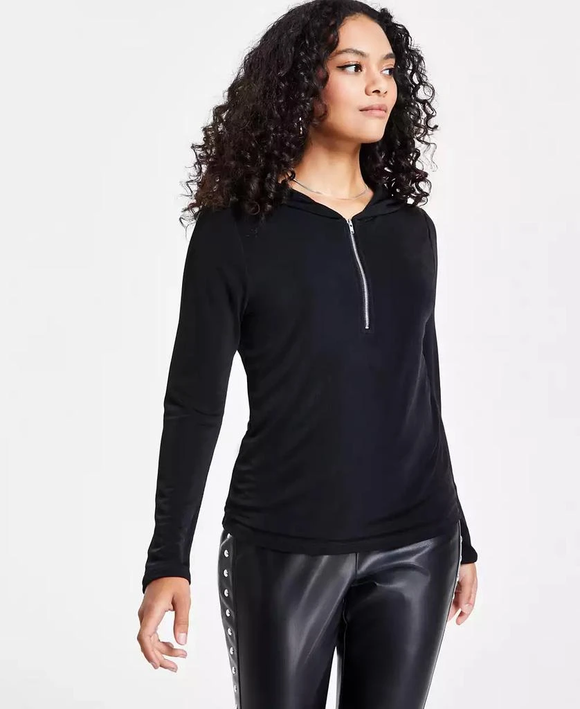 Bar III Petite Half-Zip Hoodie, Created for Macy's - Women's Blouses ...