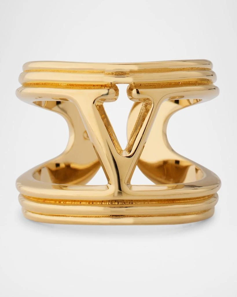 Valentino Metal V-Logo Ovalette Ring - Fashion Accessories - Free ...