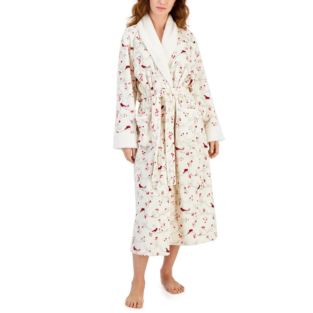 Charter Club Women's Belted Cardinal-Print Robe, Created for Macy's ...