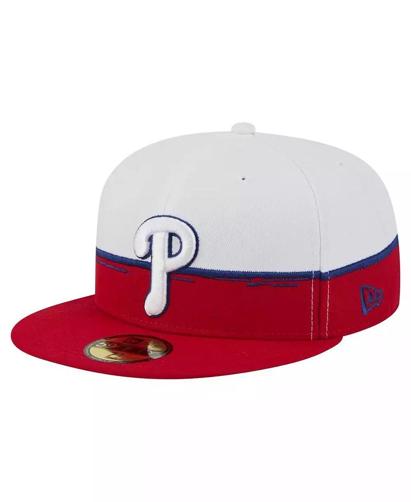 New Era Men's Red/White Philadelphia Phillies Paint Stroke 59FIFTY ...