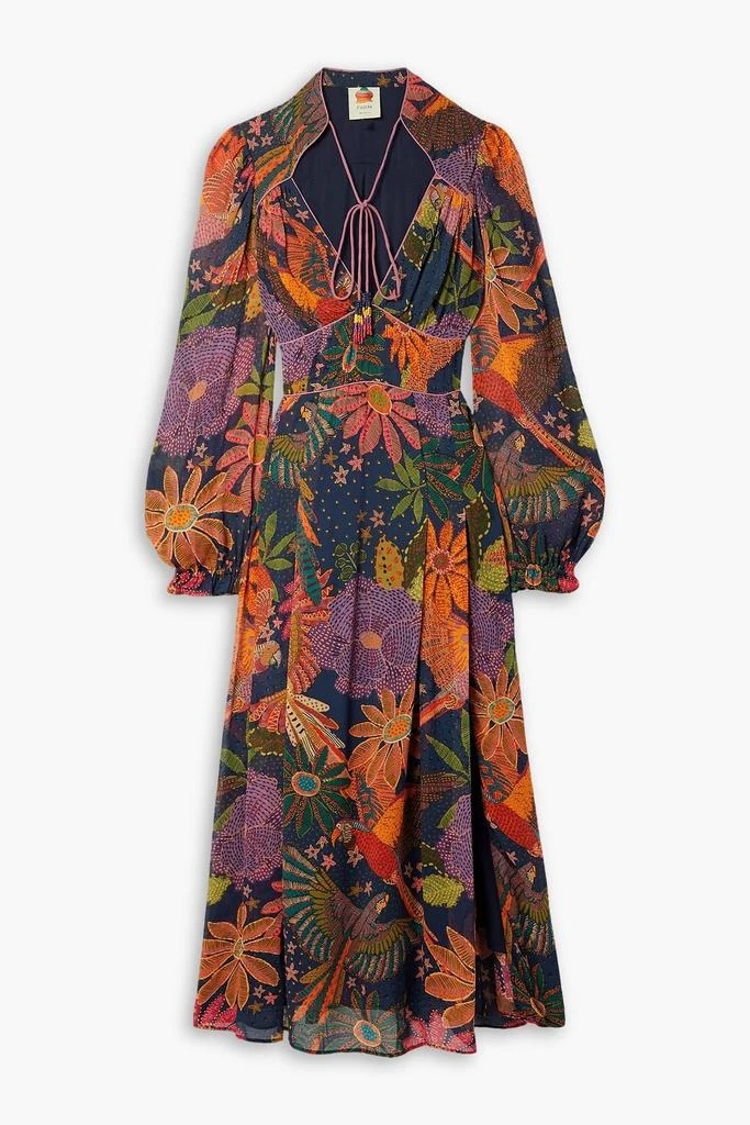 Farm Rio Printed voile midi dress - Dresses & Skirts - Free Shipping ...