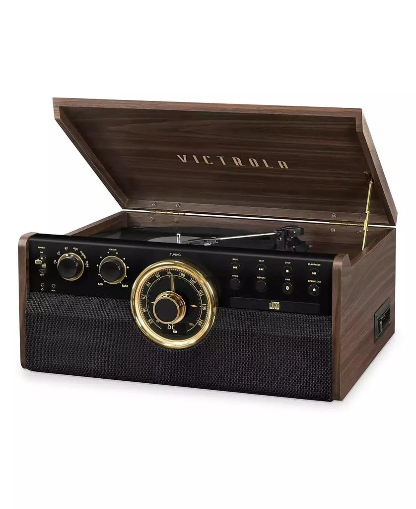 Victrola Innovative Technology 6-in-1 Wood Empire Mid Century Modern ...