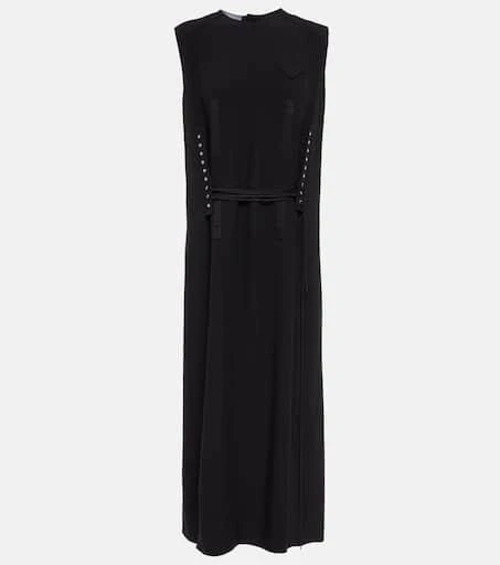 Prada Tie-fastened midi dress - Dresses & Skirts - Free Shipping ...