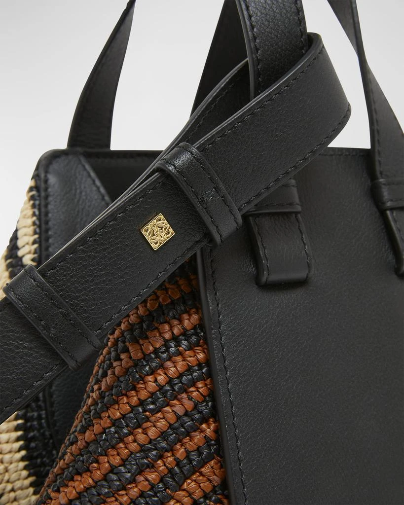 Loewe x Paula’s Ibiza Hammock Compact Top-Handle Bag in Striped Raffia ...