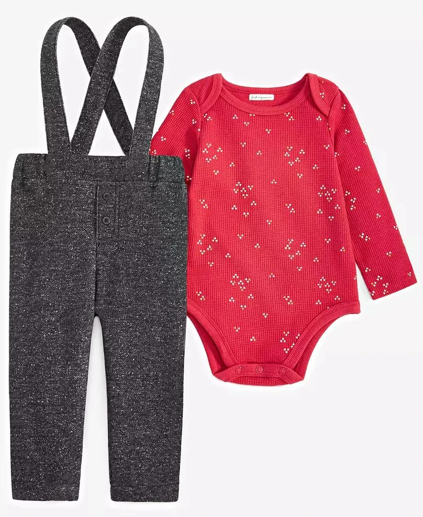 First Impressions Baby Boys Bodysuit & Marled Overalls, 2 Piece Set, Created for Macy's - Boy's ...