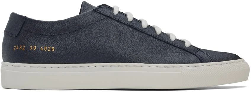 Common Projects Navy Achilles Contrast Bumpy Sneakers - Casual Shoes ...
