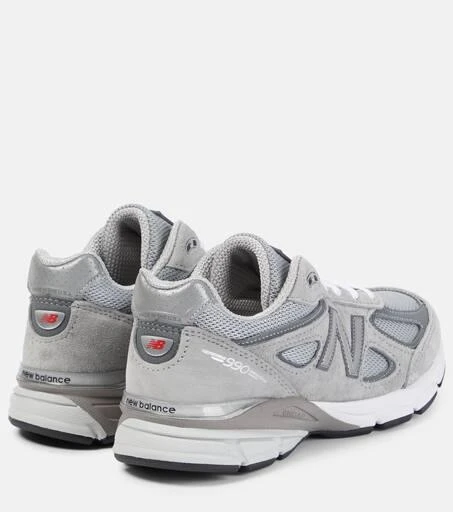 New Balance Made in USA 990v4 suede-trimmed sneakers - Sneakers - BeyondStyle