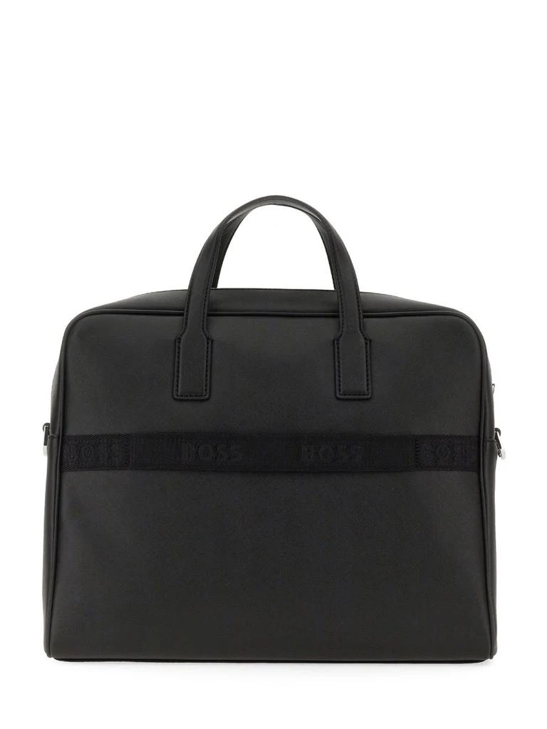 Hugo Boss Hugo Boss Logo Embossed Structured Document Case - Shoulder ...