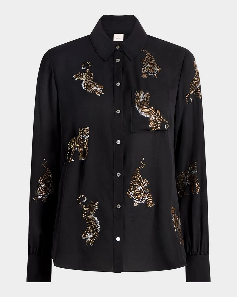 Cinq a Sept Blanche Le Tiger Long-Sleeve Top - T-Shirts - Free Shipping ...