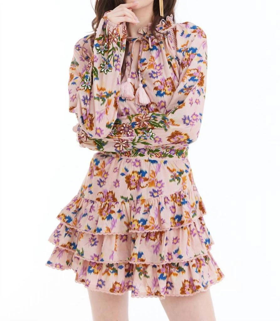 Allison New York Embroidered Brielle Blouse In Blush Floral - Shirts ...