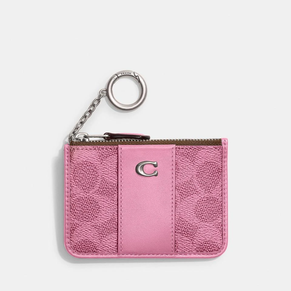 Coach Coach Signature Mini Skinny Coated-Canvas Cardholder - Wallets ...
