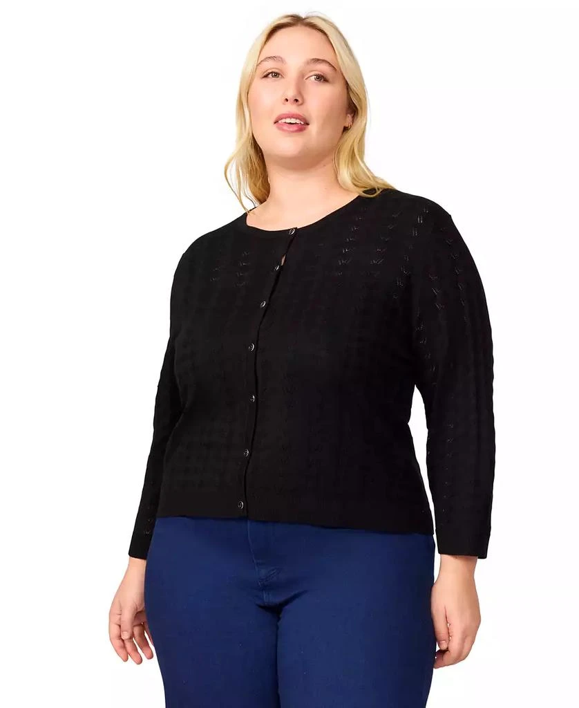 Melissa Paige Plus Size Button-Down Sweater, Exclusively at Macy's ...