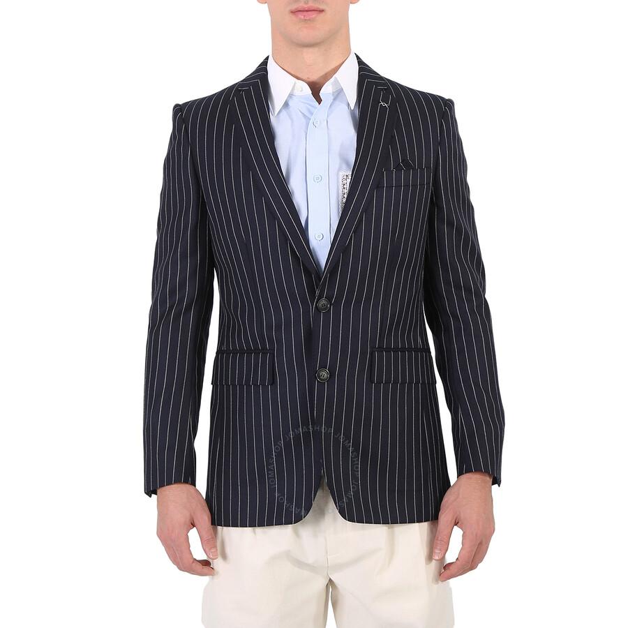 Burberry Men's Black Single Breasted Tailored Jacket - Suits Burberry Men's Black Single Breasted Tailored Jacket - Suits