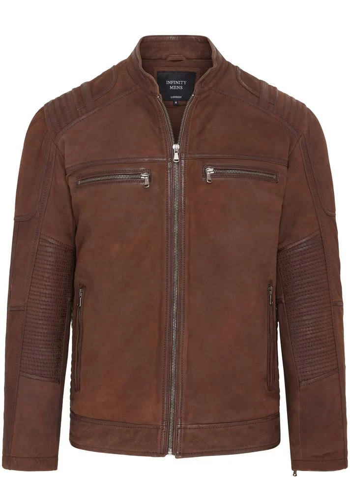 Infinity Leather Mens Buff Leather Cafe Racer Biker Jacket - Jinan ...