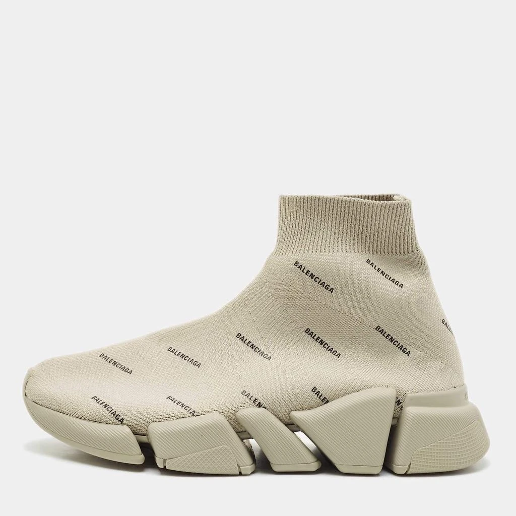 Shop Balenciaga Grey Knit Fabric Speed Trainer Sneakers Size 36 on Sale ...