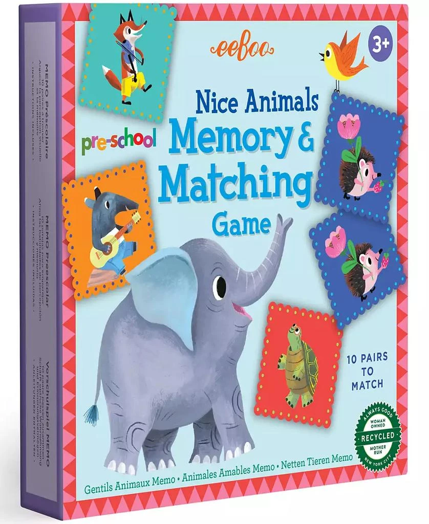 Eeboo Nice Animals Preschool Memory And Matching Game, Ages 3 and more ...