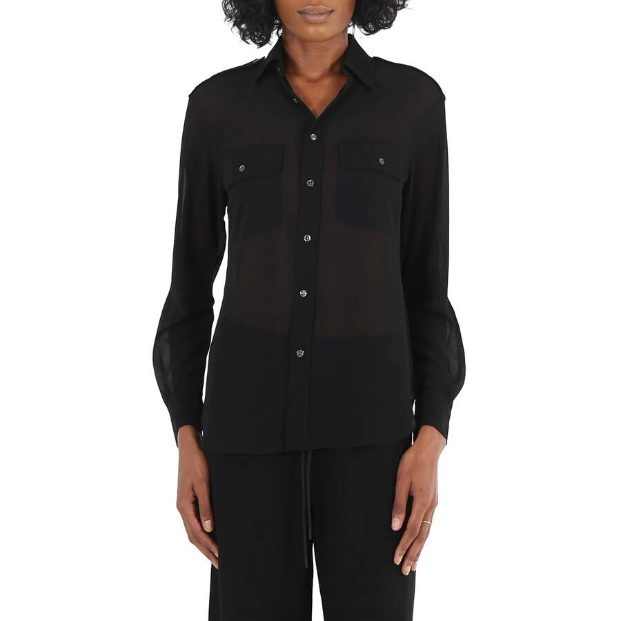 Ladies Sheer Chest Pocket Blouse – On Sale Now with Up to 77% Off ...