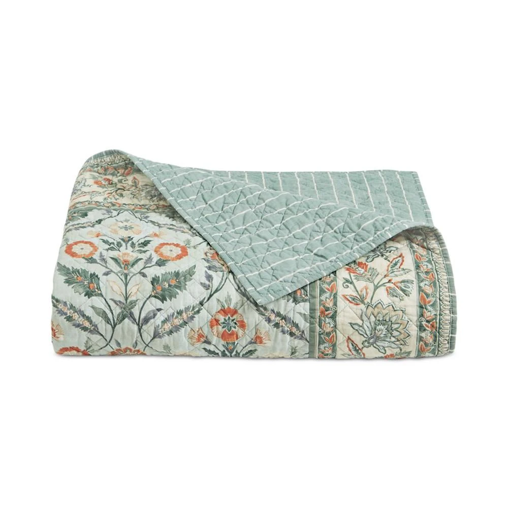 Charter Club Jacobean Border Cotton Quilt, Full/Queen, Created for Macy ...