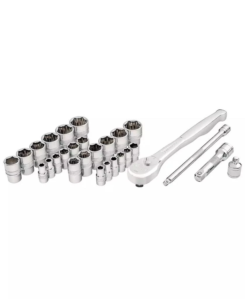 Powerbuilt 28 Piece 1/4 Inch & 3/8 Inch Drive Zeon Socket Set - Free ...