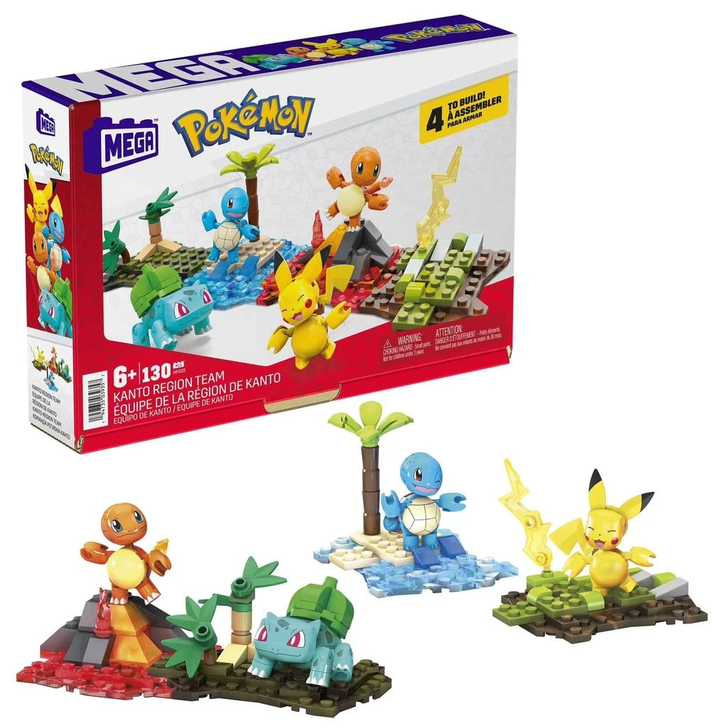 Shop Mega Construx Kanto Region Team Buildable Figure Construction Set ...