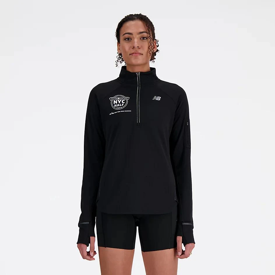New Balance United Airlines NYC Half NB Heat Grid Half Zip - BeyondStyle