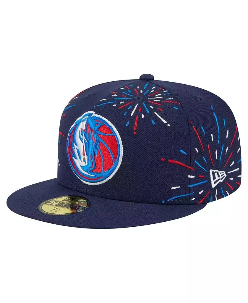 New Era Men's Navy Dallas Mavericks Americana Fireworks 59FIFTY Fitted ...
