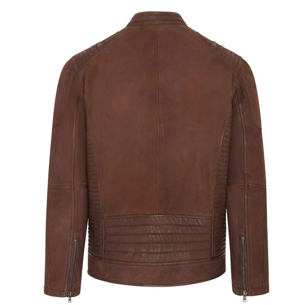 Infinity Leather Mens Buff Leather Cafe Racer Biker Jacket - Jinan ...