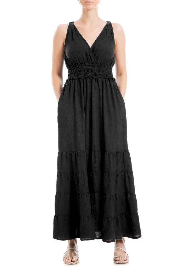 MAX STUDIO Crossback Tiered Maxi Dress - Dresses & Skirts - BeyondStyle