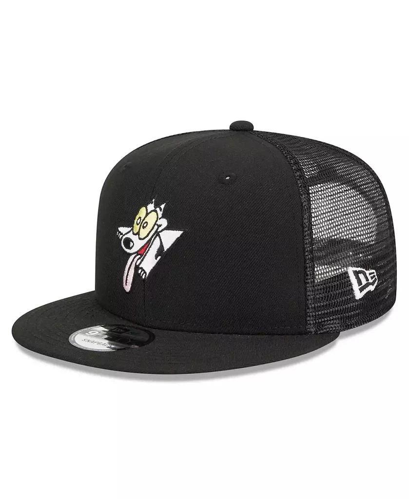 New Era Men's Black Rocko's Modern Life Spunky Trucker 9FIFTY Snapback ...