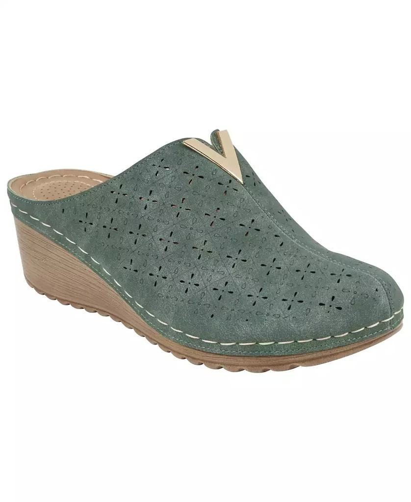 GC Shoes Women's Camille Perforated Wedge Mules - Slippers - Free ...