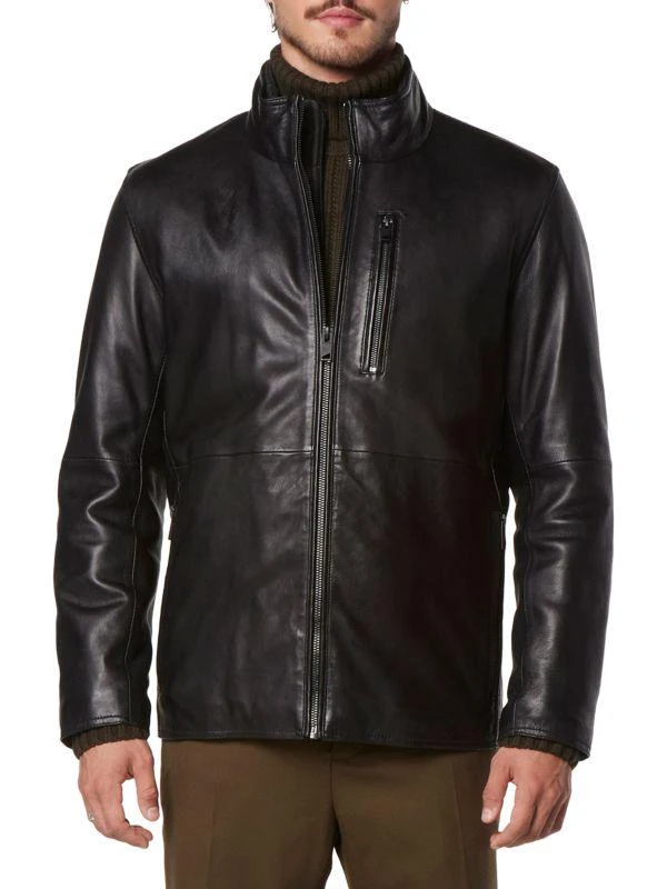 Shop Wollman 2-in-1 Lambskin Leather Bib Jacket on Sale at BeyondStyle ...