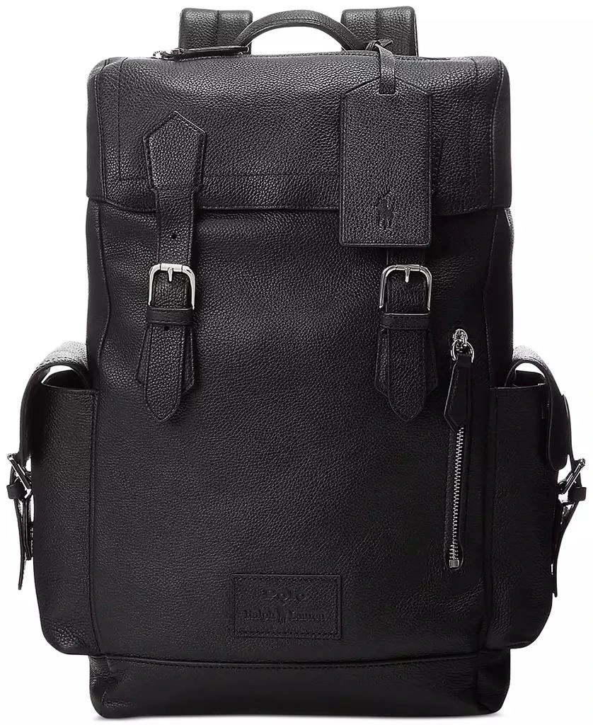 Polo Ralph Lauren Men's Pebbled Leather Backpack - Backpacks - Free ...