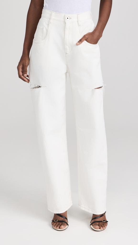 MAISON MARGIELA Ladies Light Dirty Stone Wash Denim Wide MAISON MARGIELA Ladies Light Dirty Stone Wash Denim Wide