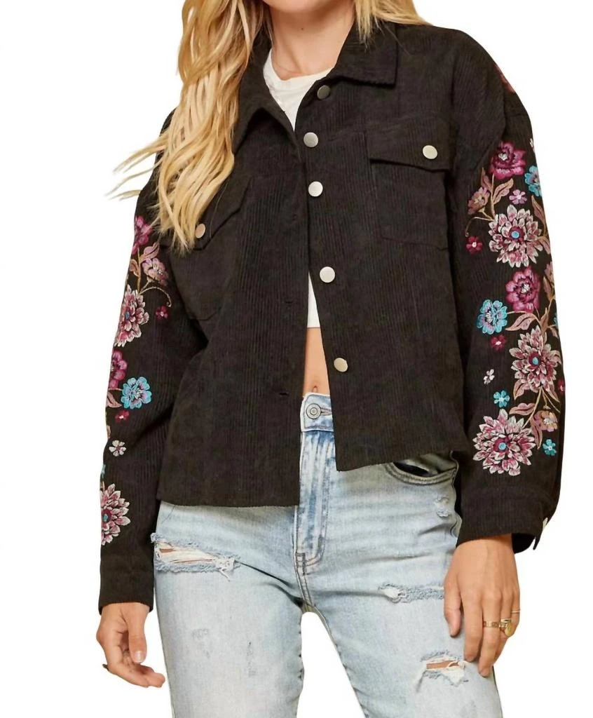 Andree By Unit - Embroidered Corduroy Jacket – On Sale Now with Up to ...