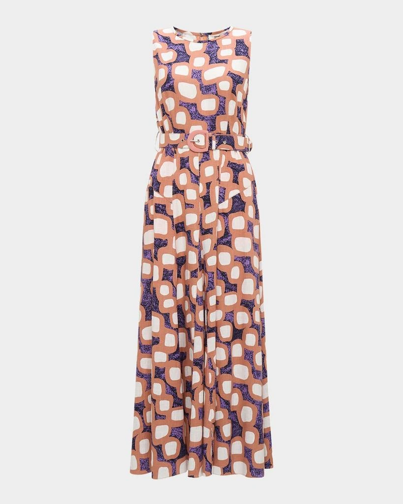 Diane von Furstenberg Elliot Belted Abstract-Print Midi Dress - Dresses ...