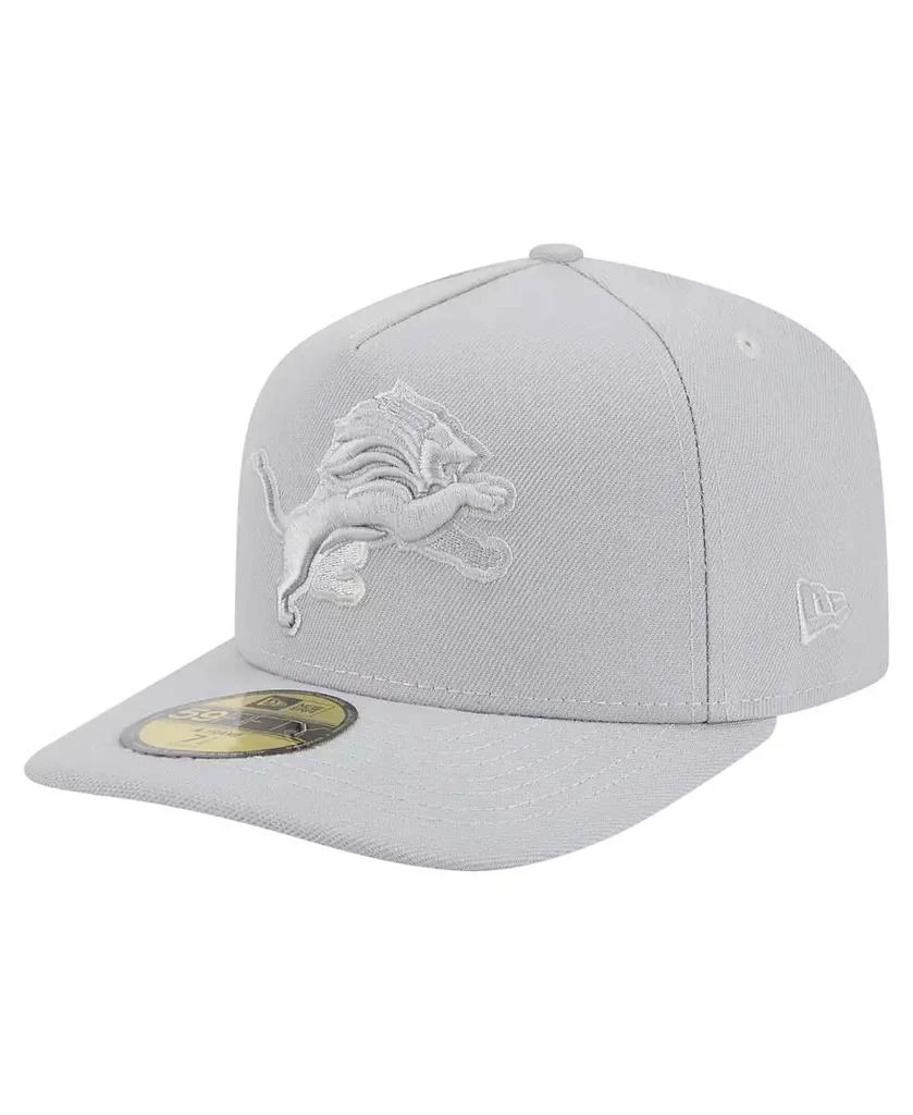 New Era Men's Gray Detroit Lions Color Pack 59FIFTY Fitted Hat - Hats ...
