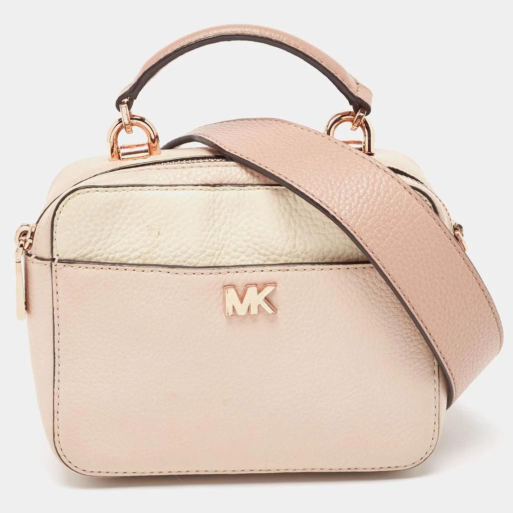 Michael Kors Michael Kors Cream/Pink Leather Mini Mott Crossbody Bag ...