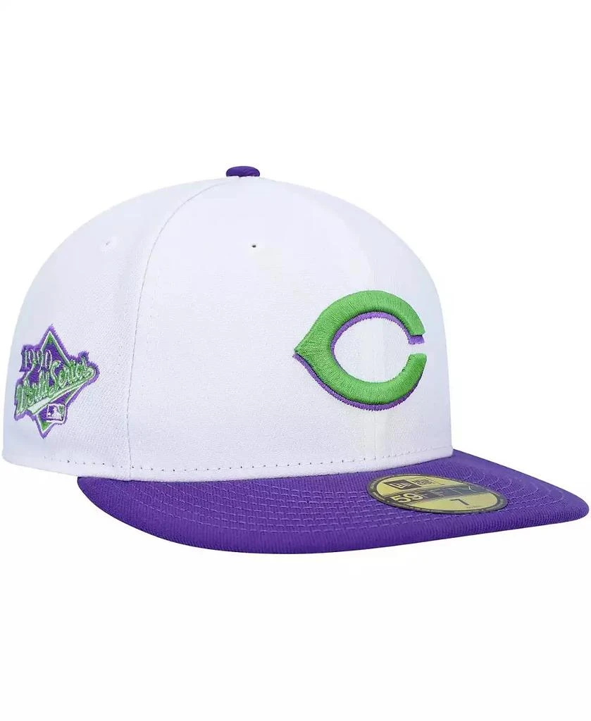 New Era Men's White Cincinnati Reds 1990 World Series Side Patch ...