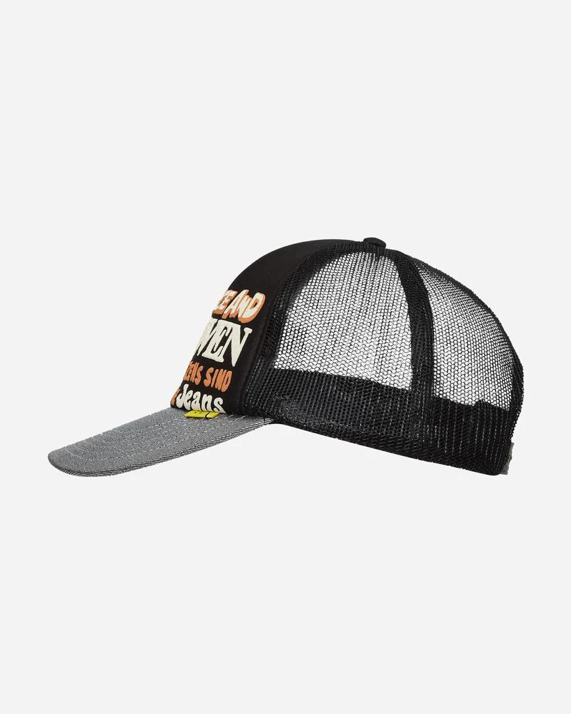 KAPITAL Love&Peace And Beethoven Silver Brim Trucker Cap Black - Hats ...