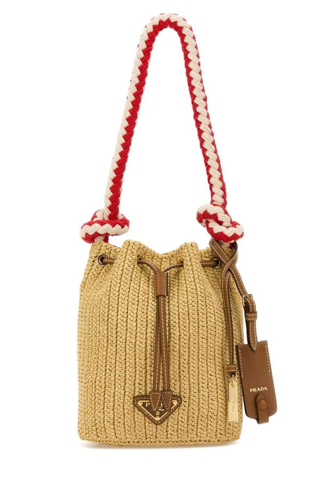 Prada Woven Drawstring Bucket Bag – On Sale Now with Up to 24% Off ...